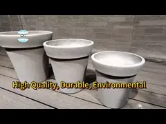 China Lightweight Fiber Clay Planter For Both Indoor And Outdoor Home Garden Decor for sale