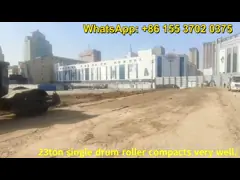 20Ton Hydraulic Single Drum Vibratory Roller LTS720H Working On-Site