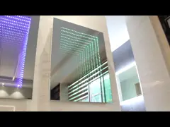 Hotel 3D Infinity Tunnel Mirror Silver Lenses Fashionable With Touch Sensor