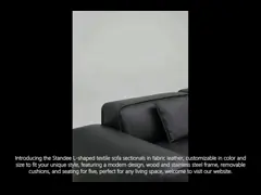 China Modern L Shaped Fabric Sofa Sectionals In Fabric Leather 5 Seating Capacity for sale