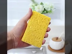 OEM ODM DH-A5-12 Custom Natural Vegetable Cellulose Cleaning Thin Sponge for Kitchen Sink