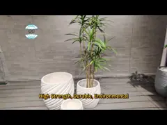 Outdoor Fiber Clay Planter Light-weight Life Time Keep 5-6 Years Drainage Holes Included