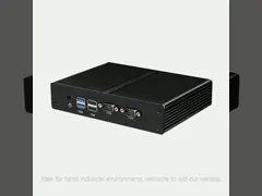 China Intel Pentium Fanless Industrial PC With Black Chassis mSATA SSD Storage And HDMI for sale
