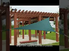 Ombrello triangolare vela 180gm raffreddamento ombrello copertura ombrello HDPE nuovo materiale giardino esterno ombrello rete