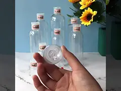 Cina Esemplare gratuito Bottiglia di plastica PET trasparente con tappo a piega Bottiglia vuota con tappo a piega Bottiglia di crema con tappo a piega con fornitura di fabbrica in vendita