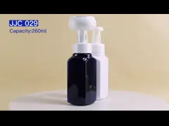 China Hot Sale Cute Empty Plastic Packaging Foaming Pump Bottle 260ml PET Face Wash Mousse Hand Soap Dispenser Foam Bottle for sale