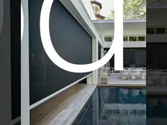 30% Openness Factor Fabric Outdoor Zip Track Blinds for Modern Outdoor Spaces