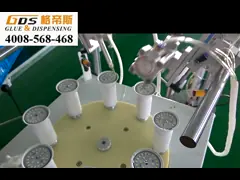 Floor Stand Automatic Glue Dispenser Round Glue Dispensing System 200W For LED Bulb