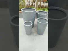 Fiber Clay Flower Planter Pot Waterproof For Indoor Outdoor Home Garden