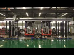 Teste de espuma de gabinete com servo para ajustar largura Foxcom.