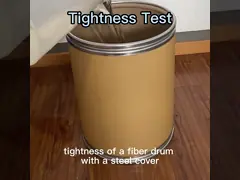 Fiber drum with galvanized steel cover for waterproofing