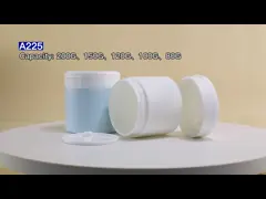 China 100g 120g Custom Cosmetic Jar Empty Plastic Jars With Lids And Plastic Cap for sale