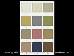 Stiff Smooth Woven Polyester Rayon Blend Fabric Spandex Grey Colour