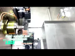 High-Precision CNC Lathe with Dual Spindles and Dual Turrets - Manufacturing Robotic Arm Connectors