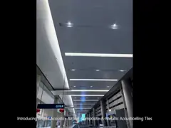 China Airport Composite Metal Acoustic Ceiling Tiles RAL White 9016 Aluminium Micro Perforated for sale