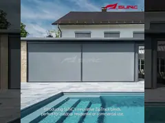 DIY or Professional Installation Zip Track Blinds Perfect for Outdoor Residential or Commercial in Dark Grey/White