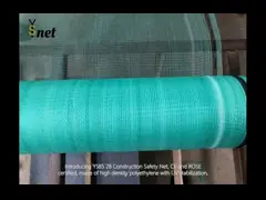 Red de seguridad de construcción personalizada 30GSM - 300GSM Red de escombros de andamios