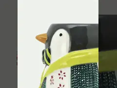 China 3D Animal Penguin Shaped Ceramic Milk Mugs Porcelain Christmas Gift With Handpainting for sale