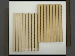 TBC Linear Wooden Veneer Acoustic Panel 14/2mm For School Conference Hall