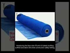 Red de seguridad de construcción azul Anti-UV Red de construcción de escombros para detener caídas