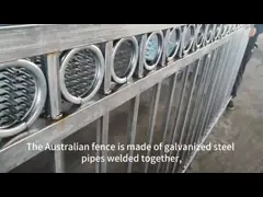 China 1.8M Galvanized Construction 10-Year Warranty Tubular Steel Perimeter Fence For Garden for sale