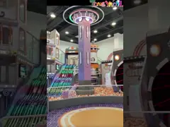 Cina Parco giochi interno su misura 870 Spazi quadrati Tematica Parco giochi interno Spazio grigio viola in vendita