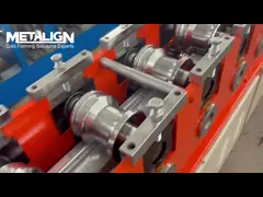 Flat rolling shutter slat roll forming machine with saw cut and embossing