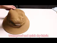 Unisex Beige Waterproof Surf Bucket Hat With Printing Logo