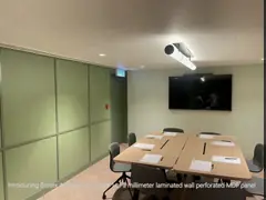 China 4/4/1mm Laminated Wall Perforated MDF Panel Acoustic Sound Absorbing Ceiling Board for sale