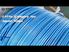 China 100MHz Cat5e FTP 24AWG Solid 100% Copper Blue High Speed Internet Cable 1000FT for sale