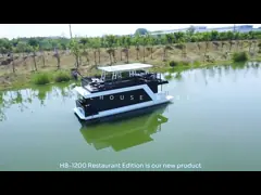 중국 4.0m 너비 20mm 갑판 두께와 10T 용량으로 떠있는 레스토랑 보트 판매용