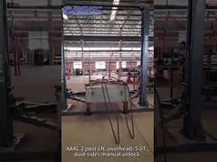 China 5.0T overhead 2 post lift dual sides manual unlock hydraulic car lift automotive lift auto hoist  AA-2PCF50 for sale