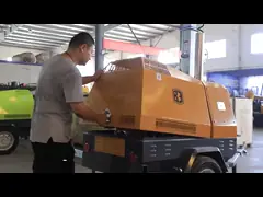 China Mobile Lighting Vehicle 200w*4LED Lighting Hand Lift Lighthouse 6kw Diesel Generator for sale