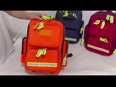China Emergency First Aid Backpack Fire Rescue Medical Bag Home Visit Kit 1000D Nylon for sale