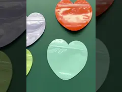 China Red Macaron Heart Self-Seal Jewelry Bags Ring Gift Packaging for Small Item Storage for sale