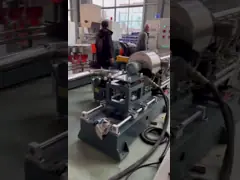 Air Cooled Twin Screw Extruder Pelletizing Plastic Screw Extruder Extrusion Granulator