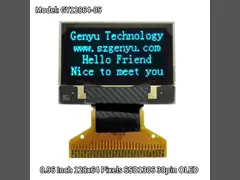 China Matrix Type 0.96 Inch OLED Screen 128x64 Pixels SSD1306 30pin Soldering FPC for sale