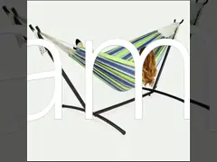 Soft And Comfortable Hammock Swing Chair  Iron Tube Frame Portable Beach Hammock