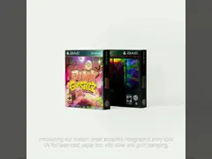 Cina Ordine personalizzato accettato Holographic Brillante Spot UV Foil Laser Card Paper Box Argento con timbro d'oro Rigid Craft Box in vendita