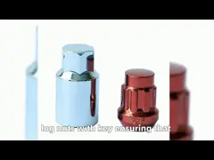 20+1 Chrome Lug Nut With Key Self-locking Lug Nut M12x1.5/M12x1.25 17mm Various Color