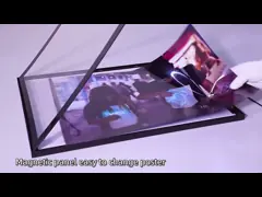 Ultra-thin, ultra-light aluminum frame light box with soft bright light, very attractive.