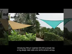 China Sun Shade Sail a Ring Design Steel Cable Wire Reinforcement Canopy Super Heavy Duty Strengthen Shades for sale