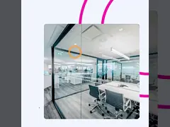 China Frameless Glass Partition Wall System for Office Privacy 12mm Tempered Glass with Aluminum Profile Panoramic Glass Partition for sale
