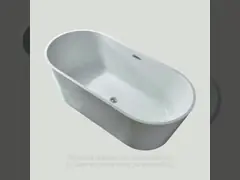 China Bathroom Reinforced Acrylic FRP Custom Freestanding Bathtub Rectangular Seamless Deep Soaking for sale