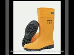 Stivali da pioggia in PVC per uso pesante con punta in acciaio e suola in acciaio