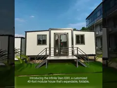 China Double Wing Prefab Expandable Container House Contemporary Design Style for sale