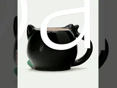 China Best Selling Cute Earthenware 3d Cat Shaped Animal Ceramic Mugs Design With 3D Handpaint for sale