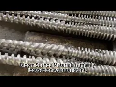 China BLM 80/156 92/188 Twin Conical Screw And Barrel For PVC Extrusion for sale