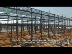 China Custom Size Steel Structure Warehouse Galvanized Steel Multi Functional for sale