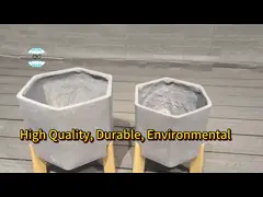 Customed Fiber Clay Planter with 7-8 Years Indoor Life Time and Rhombus Design